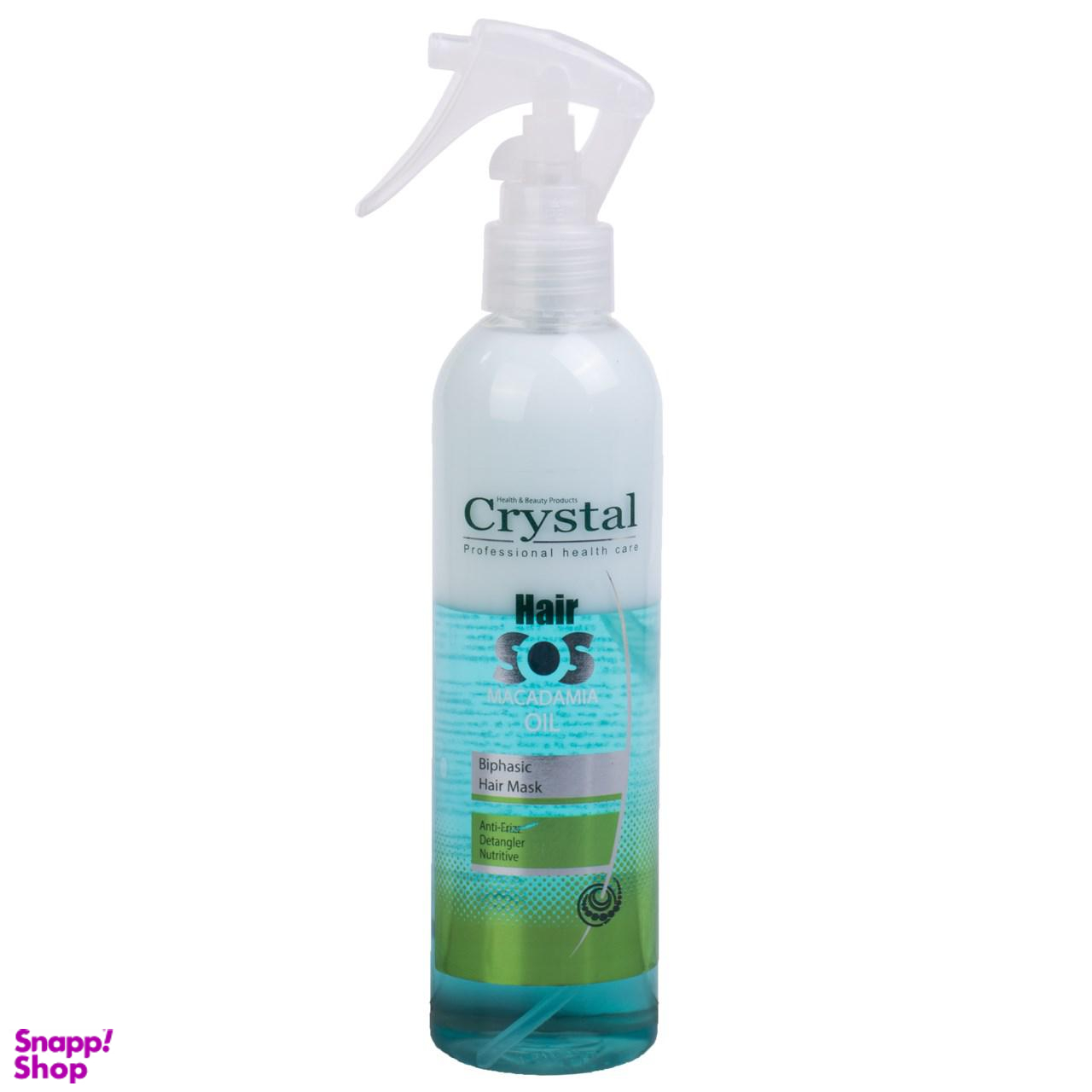 خرید و قیمت ماسک مو دو فاز کریستال (Crystal) مدل Macadamia Oil حجم 250 ...