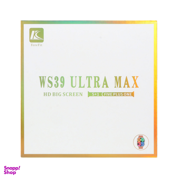 خرید و قیمت ساعت هوشمند مدل Ferefit WS39 Ultra Max به همراه 5 عدد بند